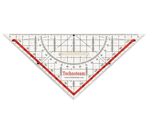 Geodreieck Groß mit Griff: Werbeartikel Geodreieck Groß mit Griff bedrucken